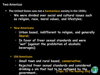 Topic.10 The Roaring 20s | PPT | Alcoholic Beverages | Food & Drink