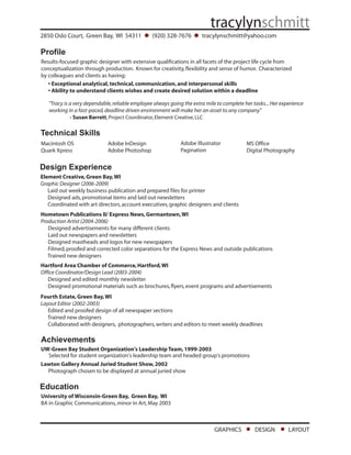 Tracy Lyn Schmitt-Resume2009 | PDF