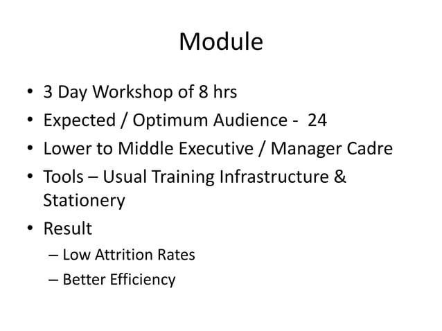 Trainer Retention Module | PPT