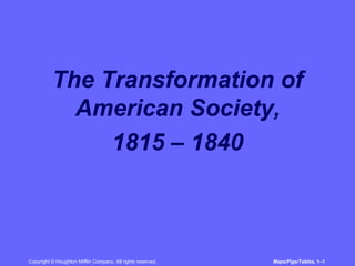 Transformation Of American Society From 1815 | PPT
