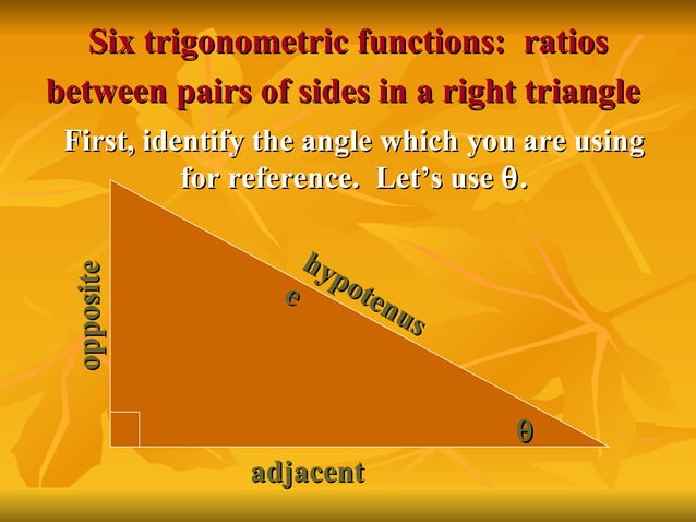 Trigonometric Functions Right Triangles | PPT | Physics | Science