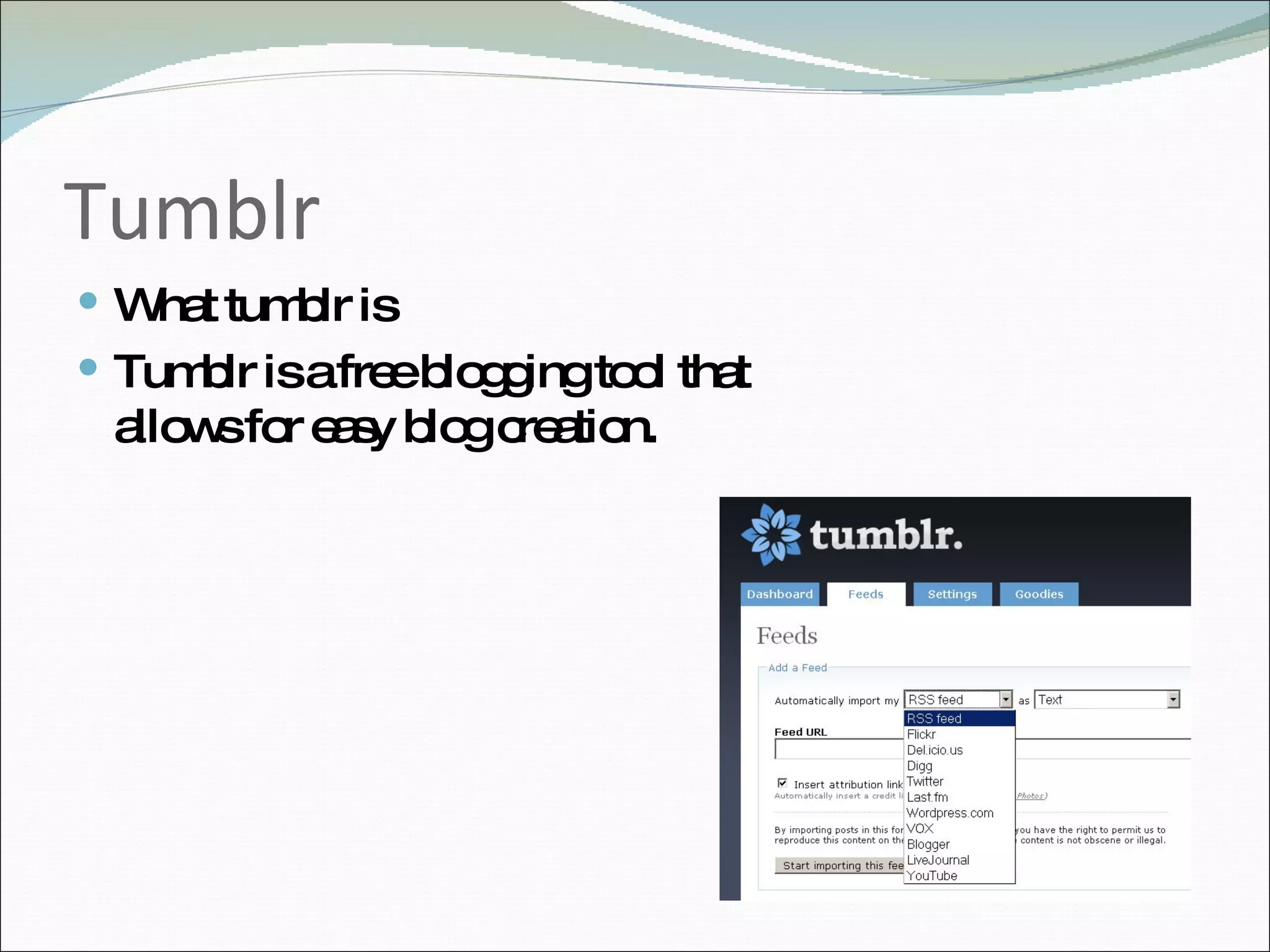Tumblr presentation | PPT