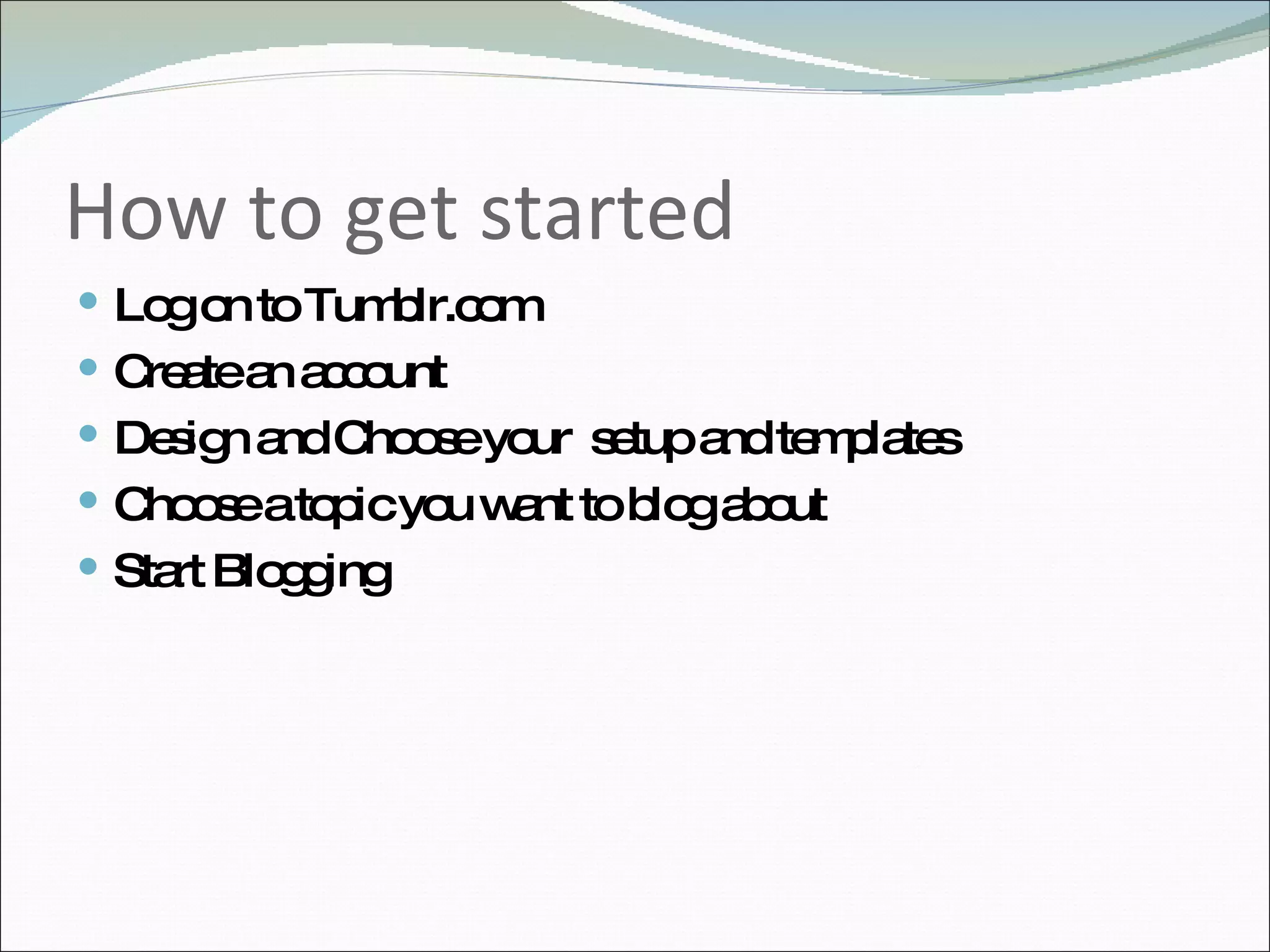 Tumblr presentation | PPT