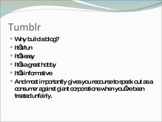 Tumblr presentation | PPT