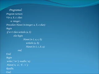 Turnurile Din Hanoi | PPT