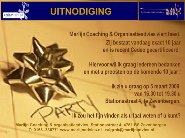 Uitnodiging 5 Maart | PPT