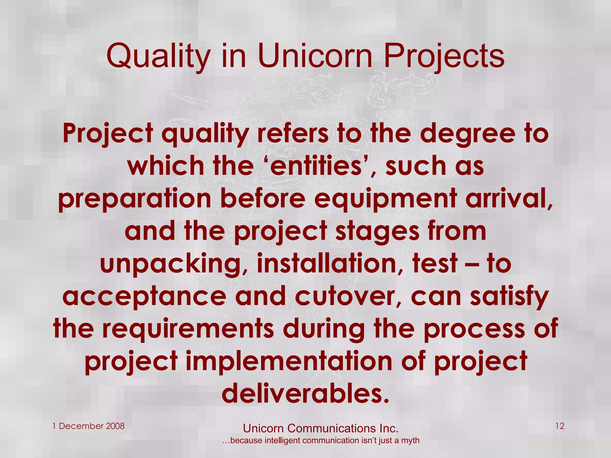 Unicorn Project Mgmt Presentation | PPT
