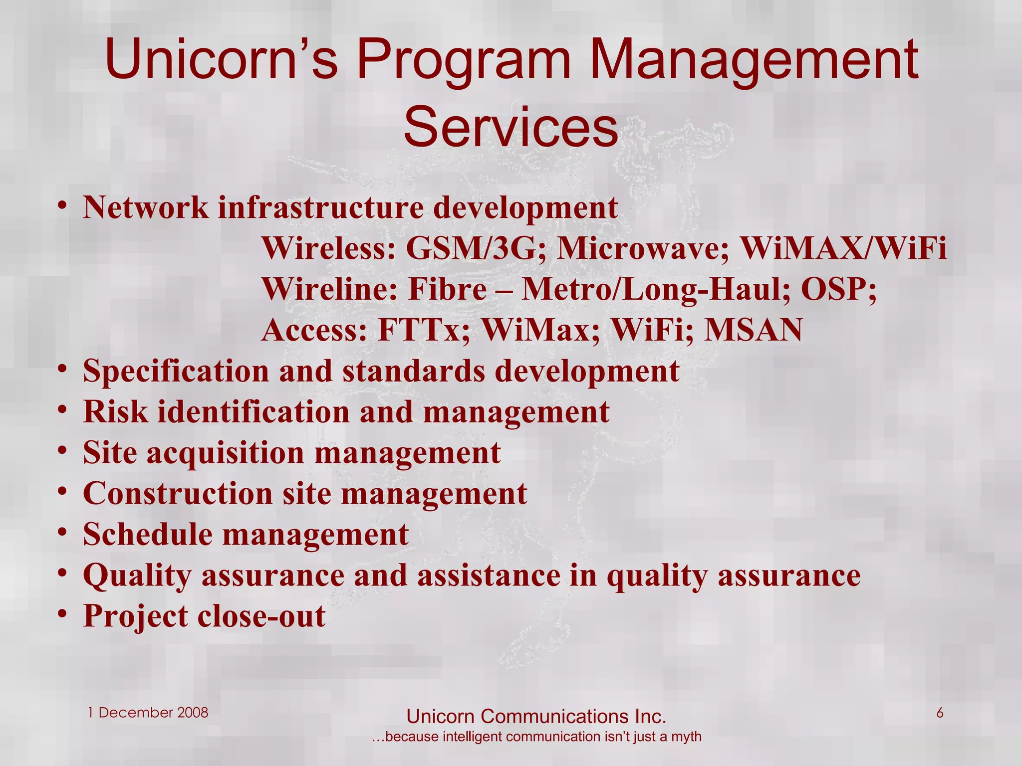 Unicorn Project Mgmt Presentation | PPT