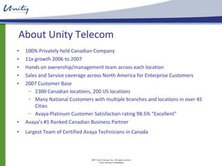 Unity Corporate Dec 2 | PPT