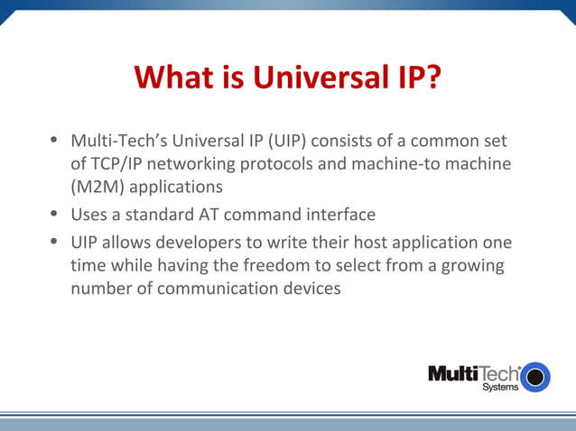 Universal IP Overview 2009 | PPT