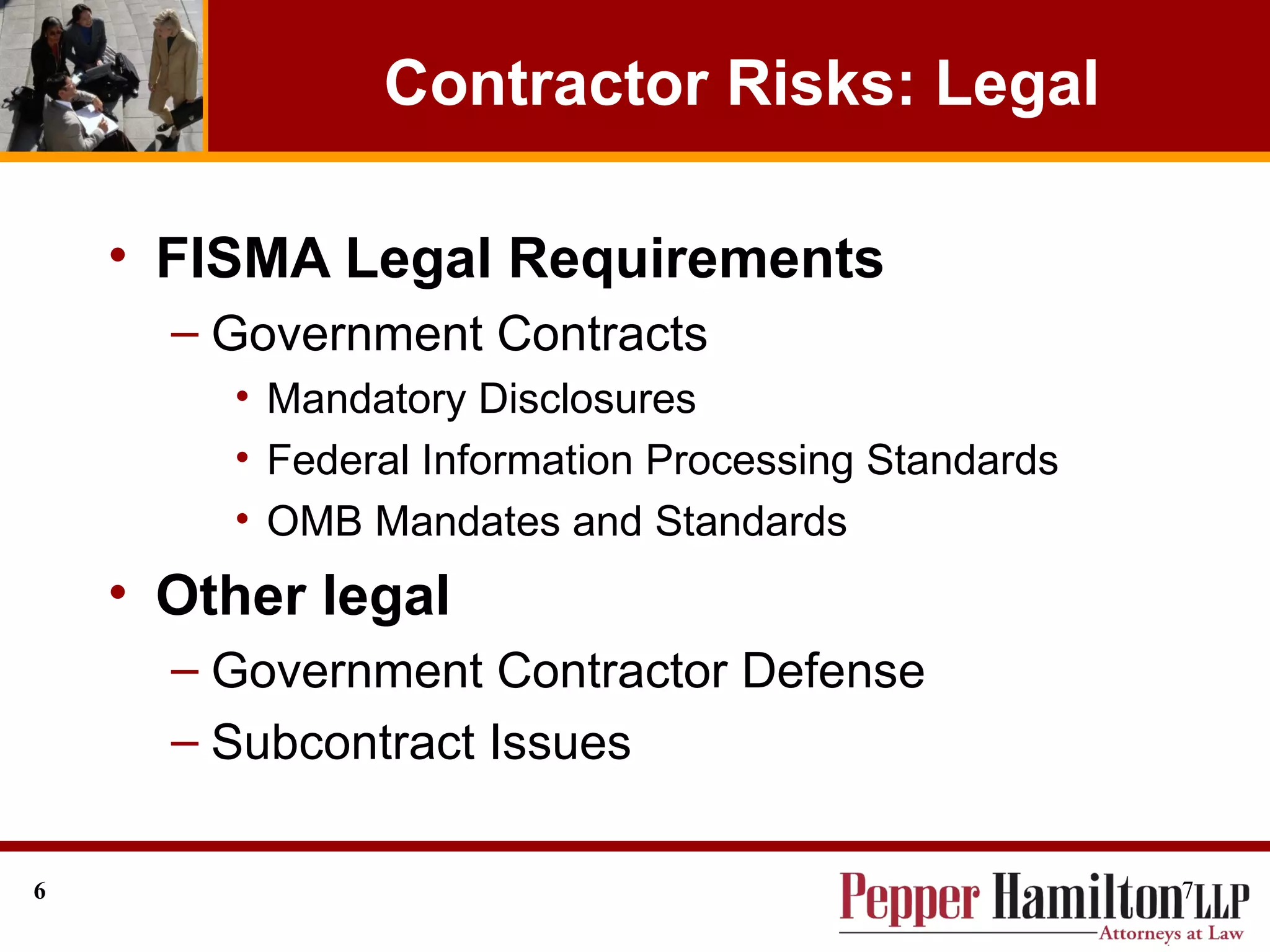 Contractor Responsibilities under the Federal Information Security ...
