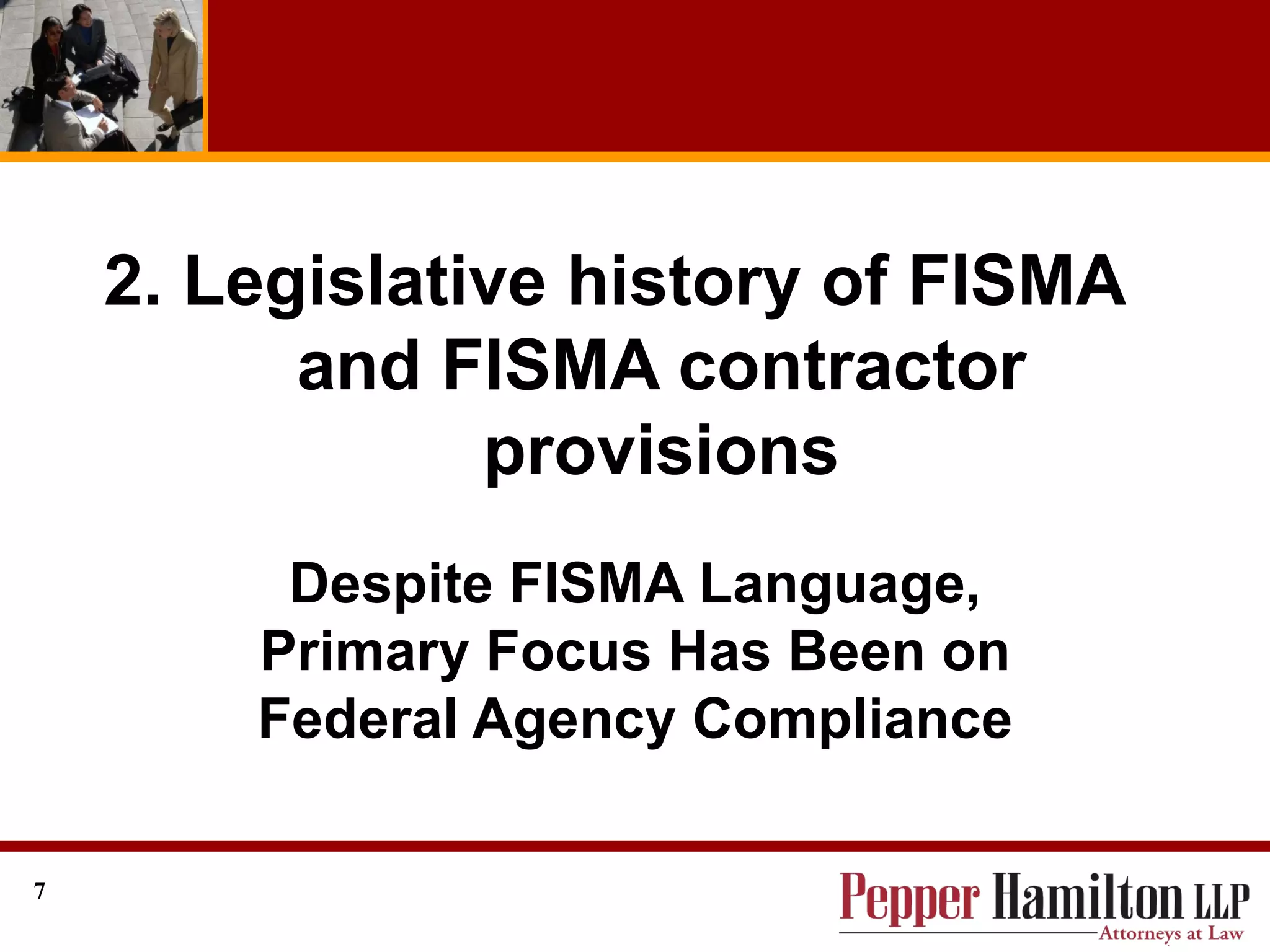 Contractor Responsibilities under the Federal Information Security ...