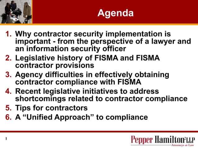 Contractor Responsibilities under the Federal Information Security ...