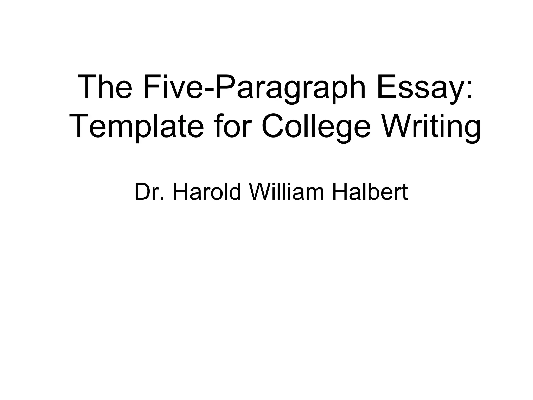 5-paragraph-essay | PPT