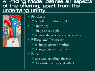 Utility Pricing Models | PPT