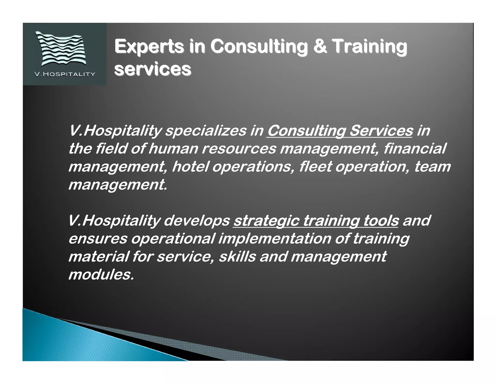 V Hospitality Consulting Services | PDF