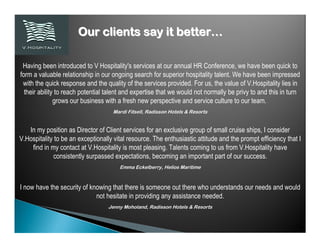 V Hospitality Consulting Services | PDF