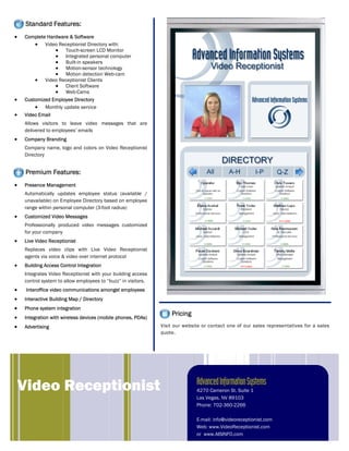 Video Receptionist Flyer | PDF