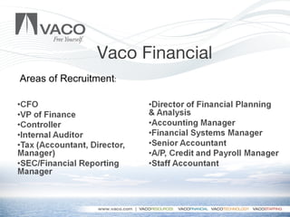 Vaco Financial Seattle, Wa Ppt | PPT