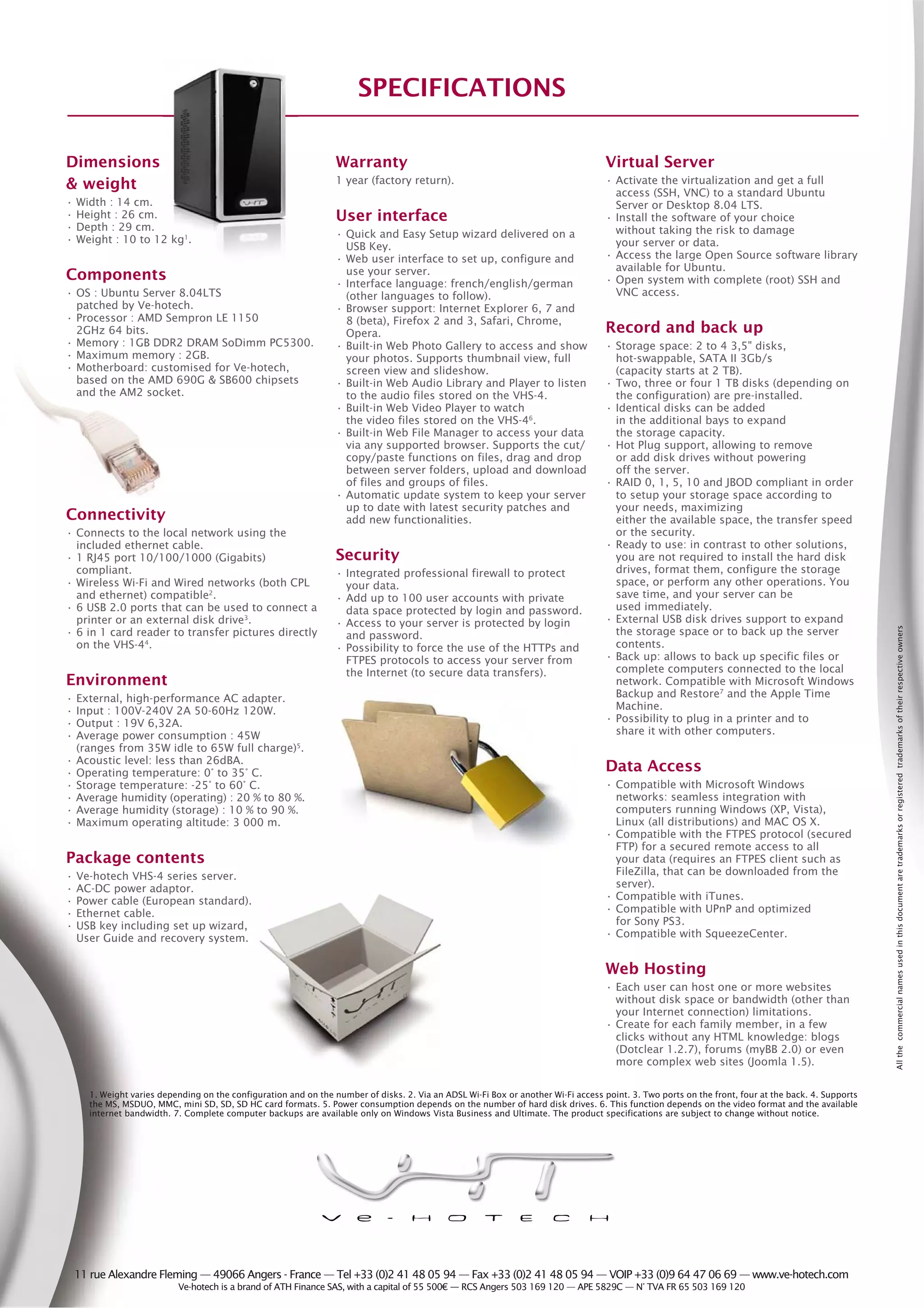 Vehotech Product Sheet Uk | PDF | Computing | Technology & Computing