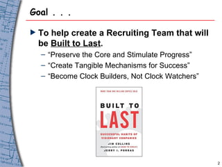 Recruiting - Built to Last | PPT