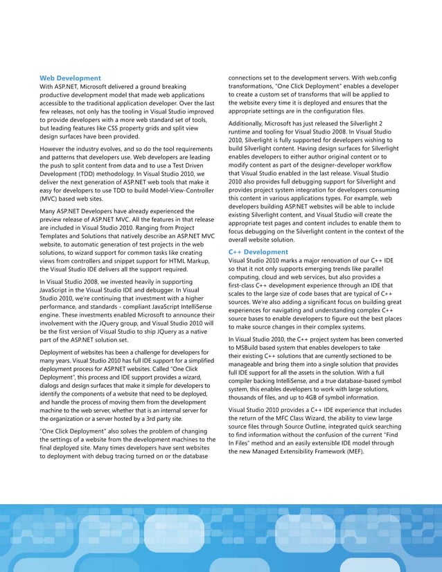 Visual Studio2010 Product Overview | PDF