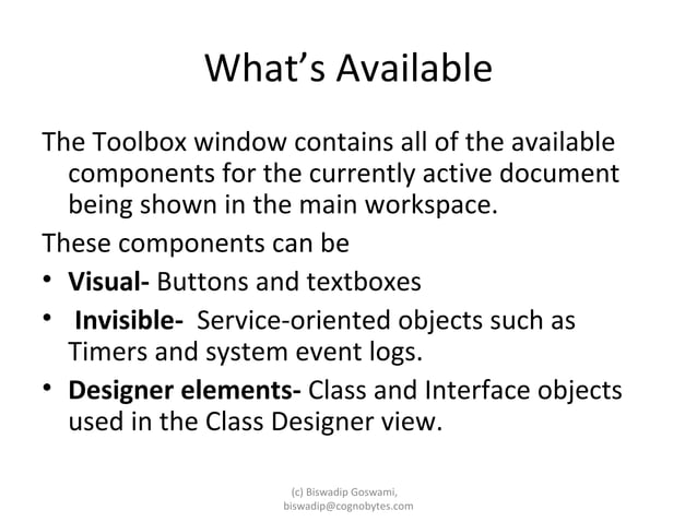 Visual Studio Toolbox Unleashed | PPT