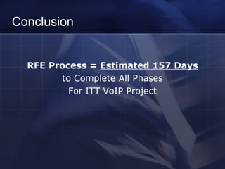 VoIP Project Request For Proposal Presentation | PPT
