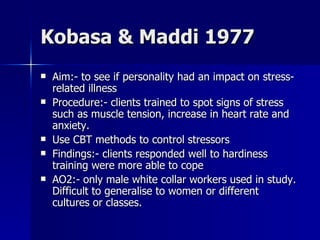 Stress - Life changes & Daily Hassles | PPT