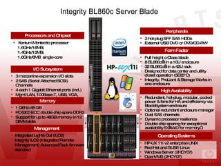 Hp Integrity Servers | PPT