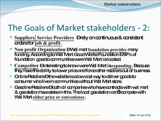 Wal Mart & Stockholder Analysis 1 | PPT
