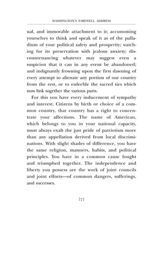 Washingtons Farewell Address | PDF