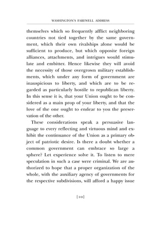 Washingtons Farewell Address | PDF | Civic affairs | Politics