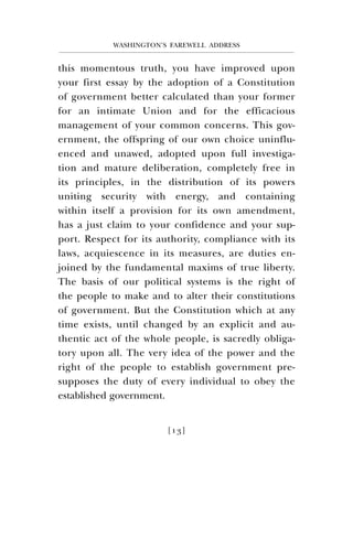 Washingtons Farewell Address | PDF