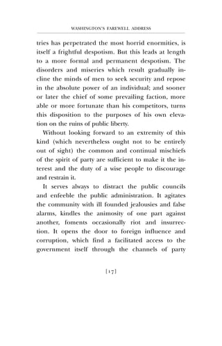 Washingtons Farewell Address | PDF | Civic affairs | Politics