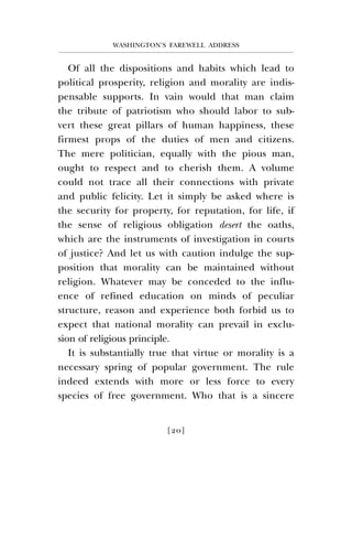 Washingtons Farewell Address | PDF | Civic affairs | Politics