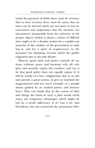 Washingtons Farewell Address | PDF