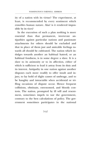 Washingtons Farewell Address | PDF