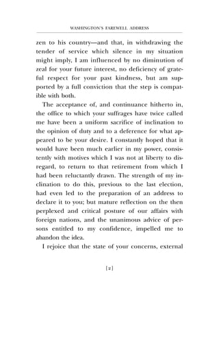 Washingtons Farewell Address | PDF