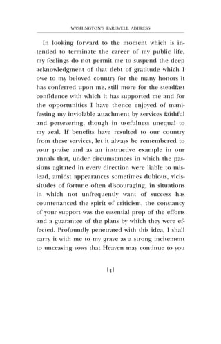 Washingtons Farewell Address | PDF