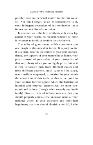 Washingtons Farewell Address | PDF