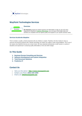Way Point Services | PDF