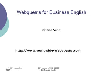 Webquests For Business English | PPT