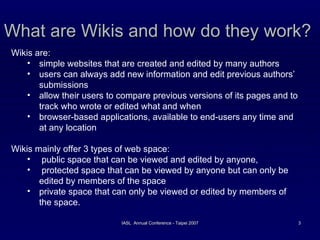 Wikis In School Libraries | PPT | Internet for Beginners | Internet