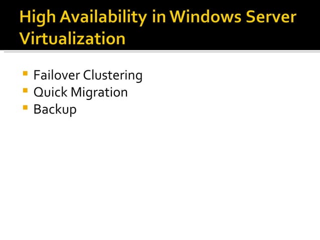 Windows Server Virtualization | PPT