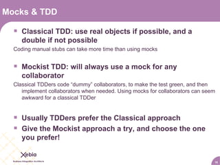 Xp Day 080506 Unit Tests And Mocks | PPT