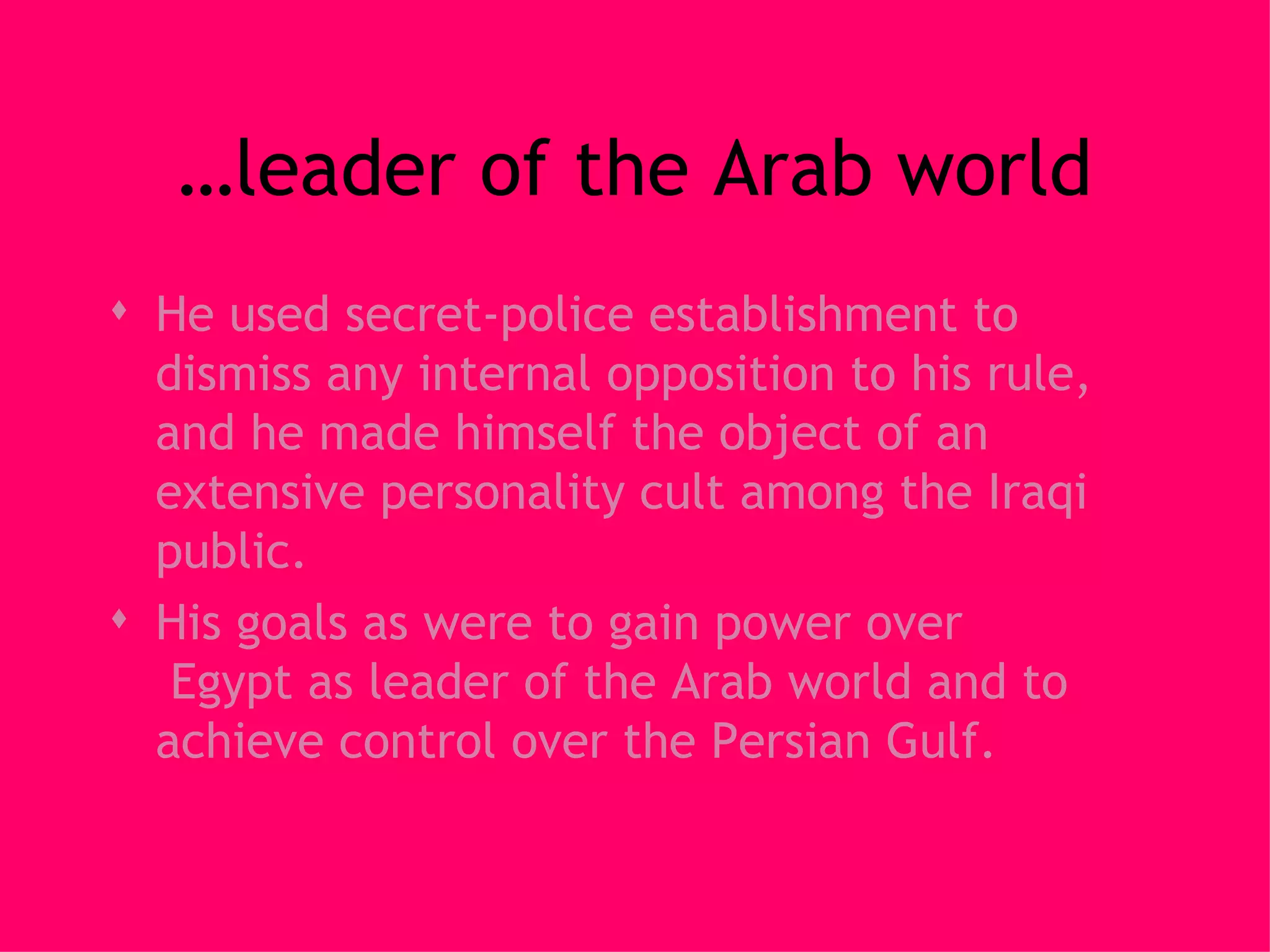 The Rise and Fall of Saddam Hussein | PPT
