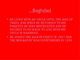 The Rise and Fall of Saddam Hussein | PPT