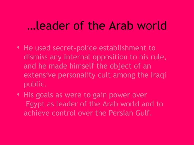 The Rise and Fall of Saddam Hussein | PPT