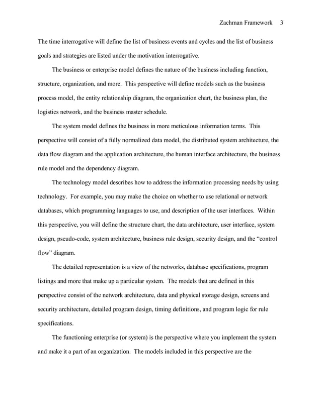 Zachman Framework | DOC